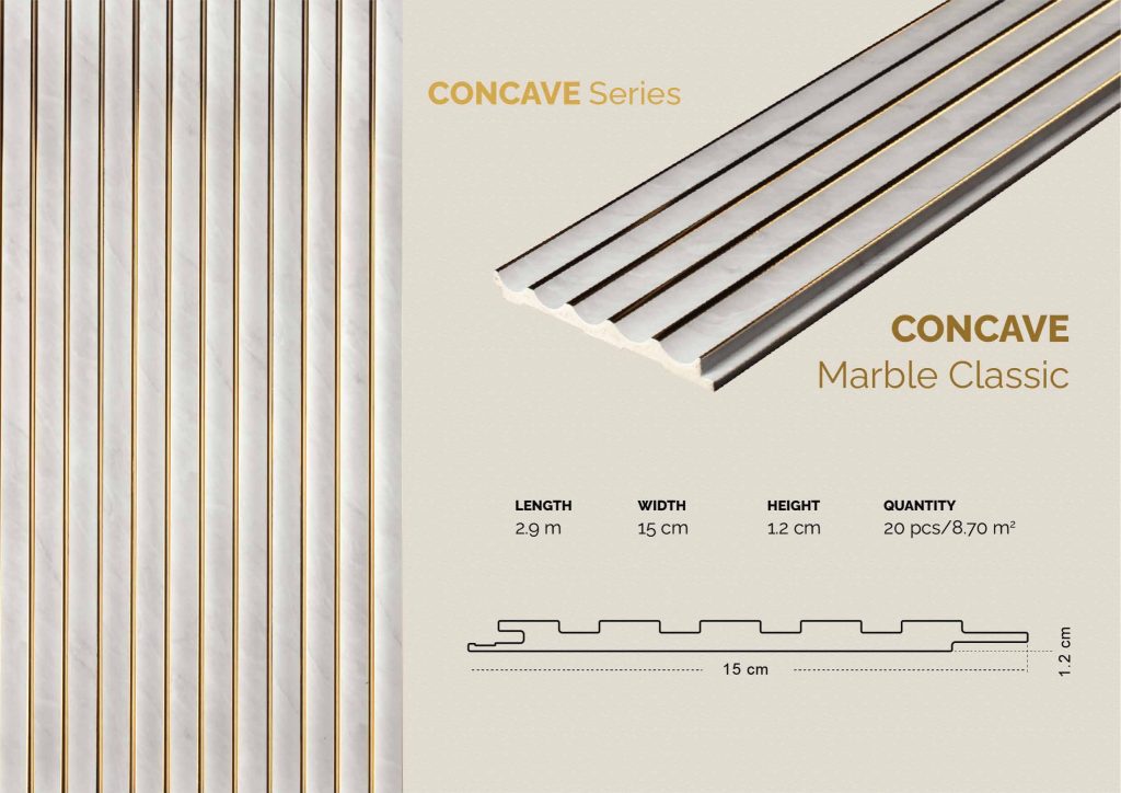 WALLPANEL GAIA | MARBLE CLASSIC | CONCAVE SERIES - Pilar8