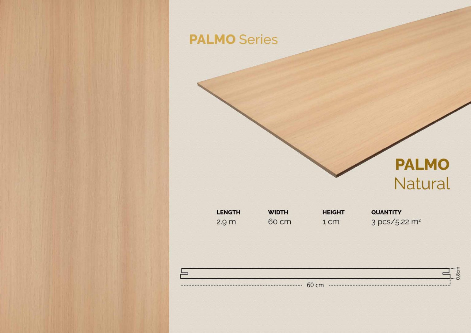 WALLPANEL GAIA | NATURAL | PALMO SERIES - Pilar8